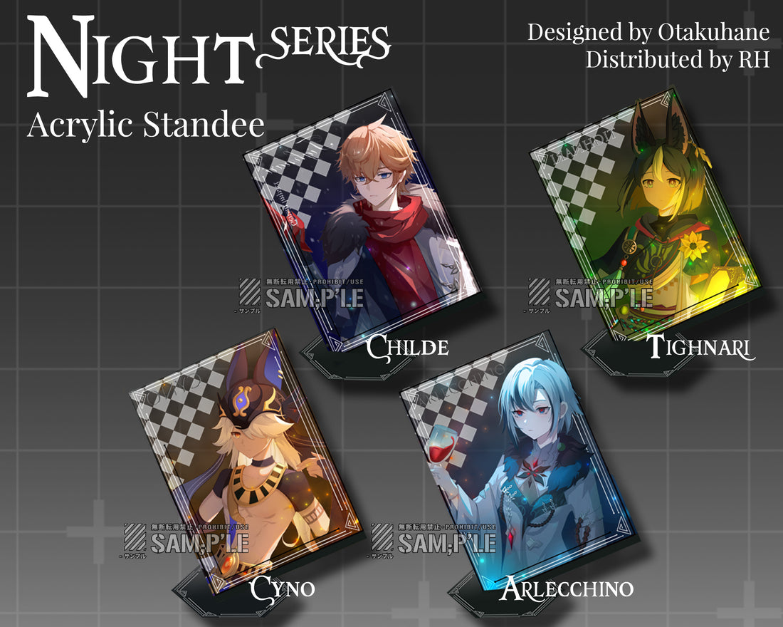 Genshin Impact *Night* Series Keychain Standee set – RustyHermit